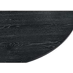 Lilola Home Jasper Ebony Black 59" Wide Contemporary Round Dining Table