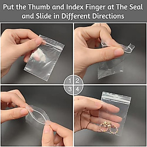 Aubeco Plastic Jewelry Bags,600pcs 2 x 3 Ziplock Bag, 2 mil Thick Small Baggies with Resealable Zip Top Lock, Storage Baggies for Daily Vitamin, Jewelry, Candy