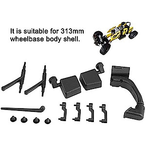 Facibom RC Car Door Handle Kit RC Door Handle Wiper Mirror Set for 1/10 Axial 313Mm Car Body Shell RC Car Upgrade Part Accessory