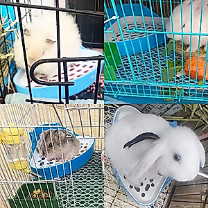 Small Litter Box Guinea Pig Litter Tray Ferret Potty Training Corner Litter Pan Cage Cleaner Litter Scooper for Chinchillas Drawf Rabbits