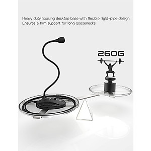 Fifine USB Computer Microphone, Plug &Play Desktop Condenser PC Laptop Mic,Mute Button with LED Indicator, Compatible with Windows/Mac, Ideal for YouTube,Zoom,Recording,Twitch Games(K054)