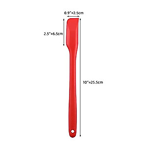 Yoku Made- Small Spatulas Set, Heat-resistant Mini Spatulas with Sharp and thin Edge, Nonstick Silicone Spreader, 10 Inches, 4 Pack