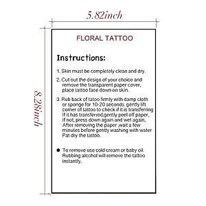 7 Large Sheets Temporary Tattoos Gold Silver Glitter Henna Metallic Tattoo Stickers for Women Girls Body Hands Shoulders Back Chest Legs Boho Gold Silver Removable Tattoos (style 1)