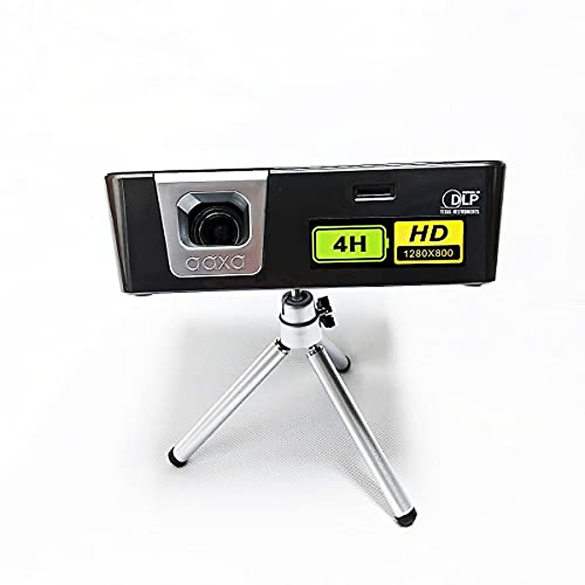 AAXA P6X 1000 Lumen Battery Projector, 4 Hour Battery, Portable Mini Projector, DLP 1080p Support, 30,000 Hours LED, 15000mah Powerbank, HDMI/USB/microSD Input, Worlds Brightest Battery Pico Projector