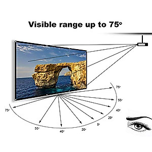 Hzgang 120inch Projector Screen Indoor Outdoor Portable Movie Screens 16:9 HD Projection 4K Home Theater Gaming Office Presentation Education Outdoor Indoor Public Display Screen