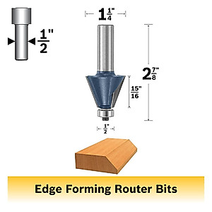 Bosch 85299M 1-9/32 in. x 22.5 Degree Carbide Tipped Chamfer Bit