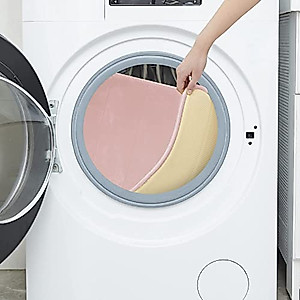 15 Piece Bathroom Shower Curtain set with Memory Foam Bath rugs. 2 Solid Rose Pink Beige Color Modern Design None-Slip Bath Mats Includes12 Roller Ball Hooks Style Carrie (Lite Rose Pink)