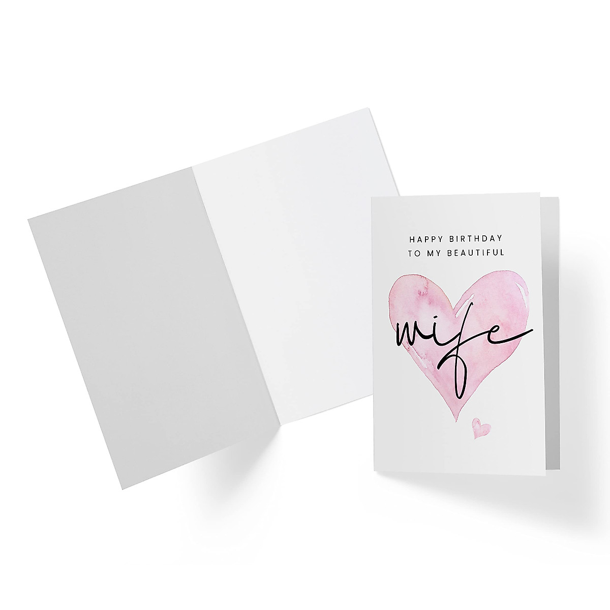 KARTO - Sweet Birthday Card for Wife, Large 5.5 x 8.5 Greeting Card, Birthday Card for Wife from Husband, Happy Birthday Wife Card - Beautiful Wife