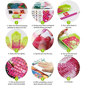 ADILAIDUN Diamond Painting Kits for Adults,5D Paint with Diamond Full Drill for Parents-Children Interrction,Gem Art Paints with Diamond Home Wall Decor,12x16inch