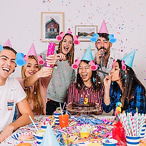 SMAODSGN 2 Pieces Dog Ear Headbands for Party Animal Headbands Blue Pink Dog Birthday Supplies Decorations for Party Favor Cartoon Halloween Christmas Cosplay