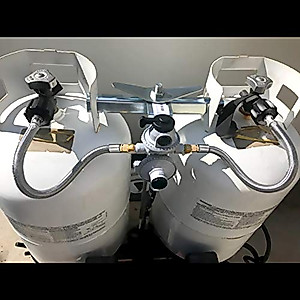 WADEO 15 inch Stainless Braided RV Propane Hose, Propane Hose with 1/4 Inch Inverted Male Flare, 2 Pack, Include Thread Seal Tape