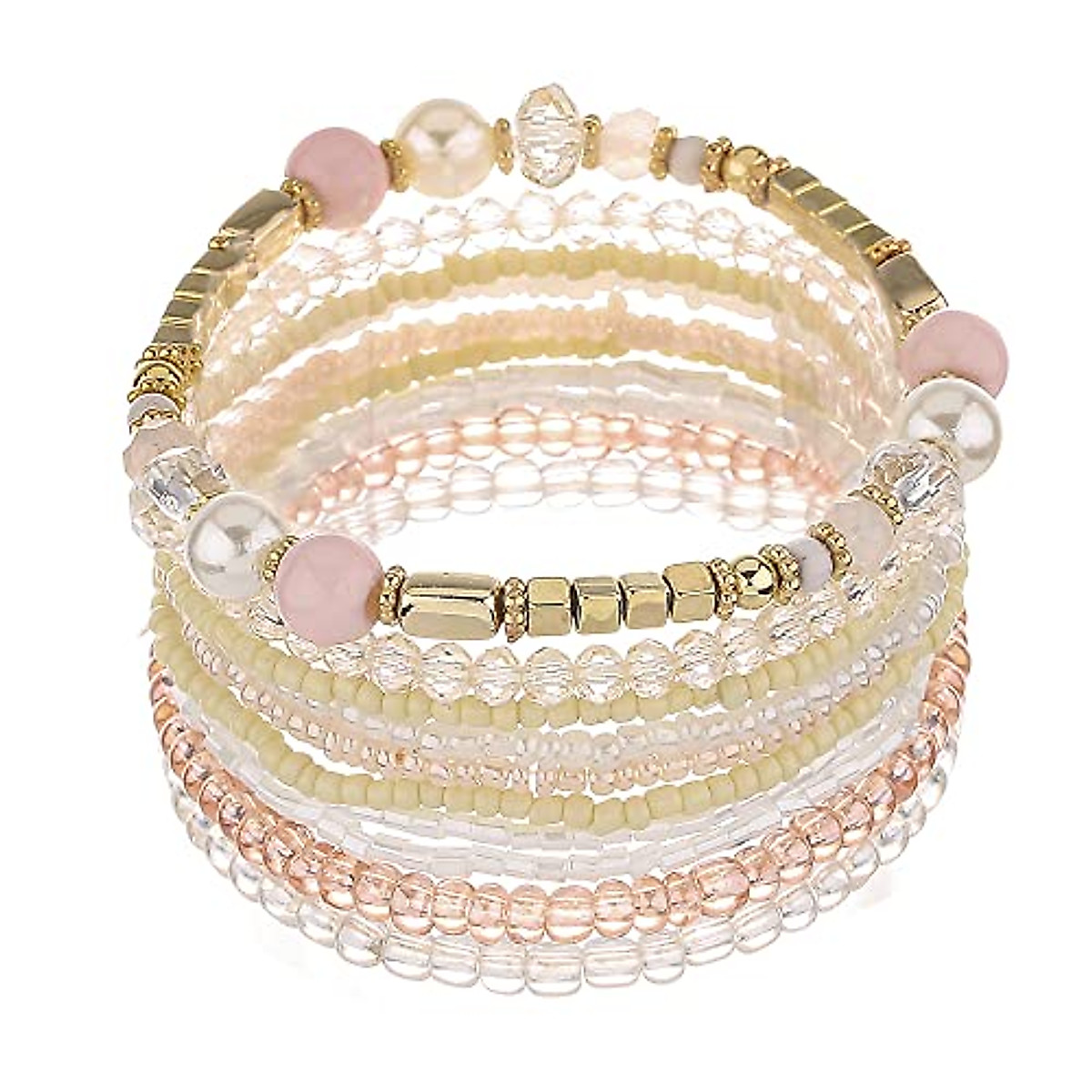 iYours 6 sets Bohemian Multilayer tassels bracelet Handmade Wrap Bracelets Bangle Jewelry Bracelets for Women (JA6-4)