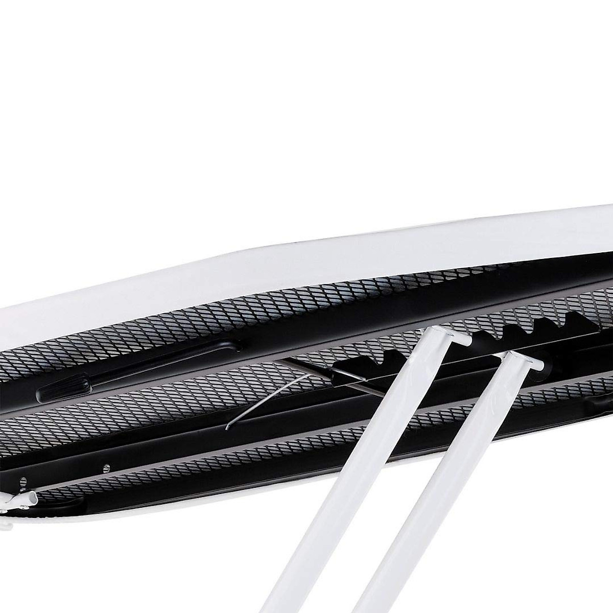 Reliable 220IB Home Ironing Board - Made In Italy Portable Ironing Board with Vera Foam Memory Foam Cover Pad and Conex Heat Resistant Zone, 7 Step Height Adjustment, Strong Iron Rest and Laundry Rack