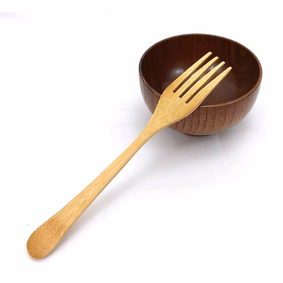JapanBargain 4108, Set of 12 Bamboo Dinner Forks for Appetizer Furit Dessert Snack Resuable Dishwasher Safe, 8.25-inch