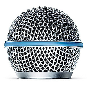 Shure Beta 58A Supercardioid Vocal Microphone & Pig Hog Black & White Woven Mic Cable, 20ft XLR - Bundle