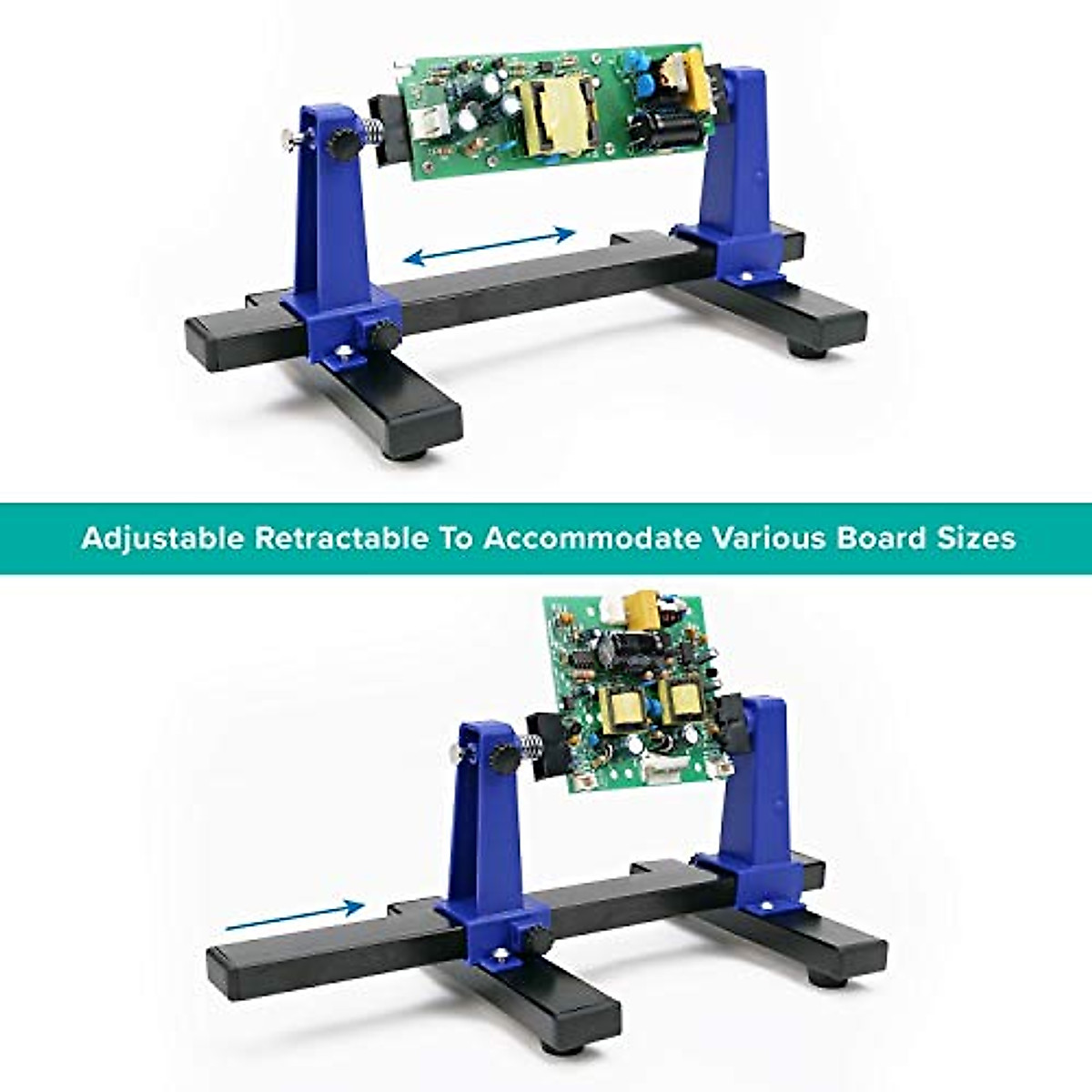 AmScope - Adjustable Circuit Board Holder and Clamping Kit, PCB Holder Frame - Multipack - 10 Pieces