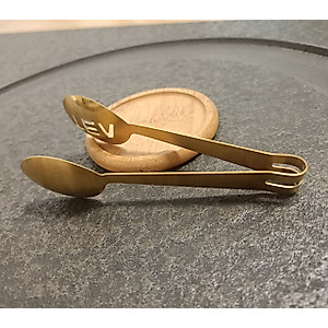 Ousyaah Tea Bag Squeezer (4 Pack), Stainless Steel Oval Tea Bag Squeezer Tongs, Tea Filter Coffee Bag Clamp Tea Strainer Grip Holder Lemon Slice Clip, Mini Ice Sugar Tongs Tea Bag Spoon