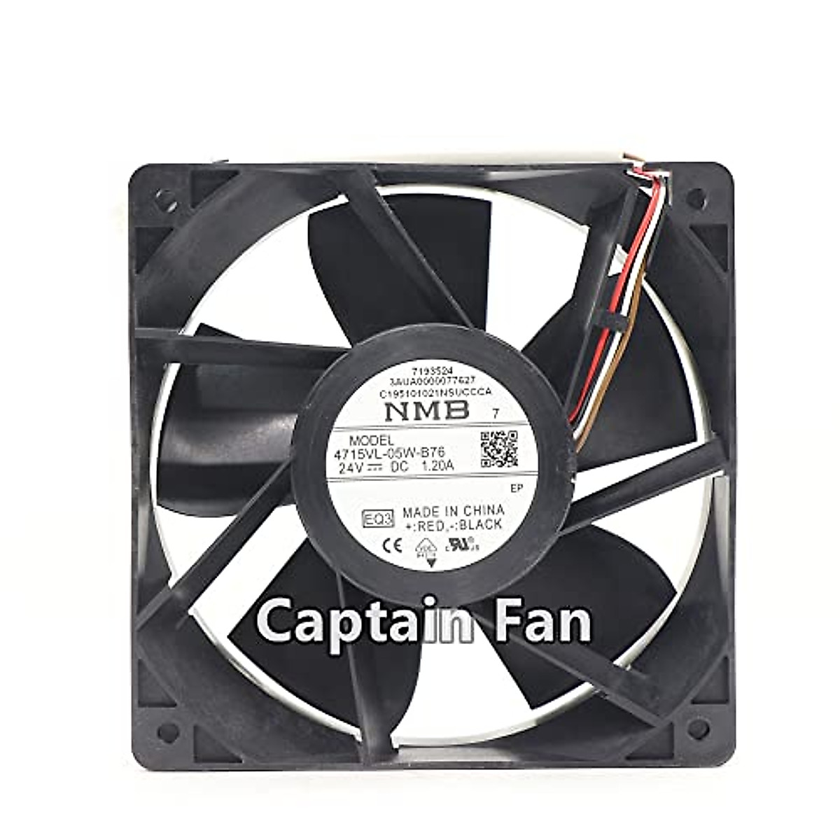 4715VL-05W-B76 NMB-MAT Fan DC 24V Fan1.20A 12038 120 * 120 * 38MM Axial Cooling Fan for Inverter
