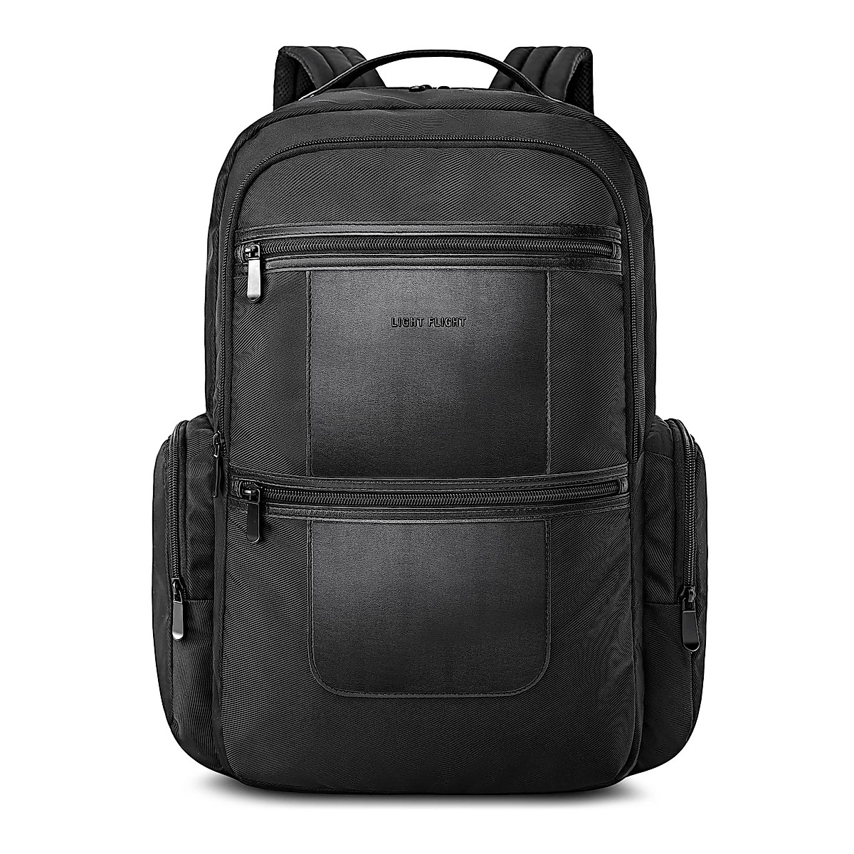 LIGHT FLIGHT Work Backpack Men, 17.3 Inch Business Smart Backpack, Water Resistant Laptop Backpack with USB Charging hole, Black