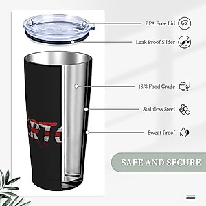 VKKOEWL Puerto Rico Stainless Steel Insulated Tumbler 20 Oz Travel Water Bottle Coffee Mug Drink Cup With Lid Straw