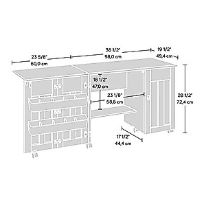 Sauder Miscellaneous Storage Sewing/Craft Cart, Mystic Oak finish