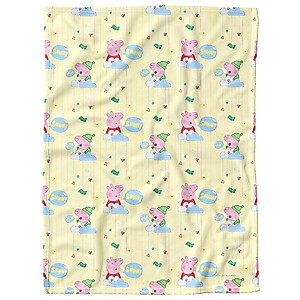 LOGOVISION Peppa Pig Lightweight Baby Blanket, 30"X40", Shh Baby's Sleeping Unisex for Infants Girls & Boys