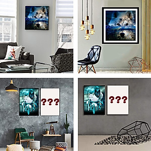 ZYNERY 3 Pack Wolf Diamond Painting Kit for Adults, Diamond Art with Accessories - Gem Art Full Drill for Home Wall Decor Birthday Gift