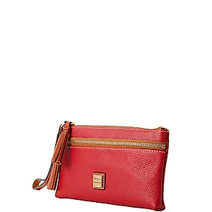 Dooney & Bourke Handbag, Pebble Grain Double Zip Wristlet - Red