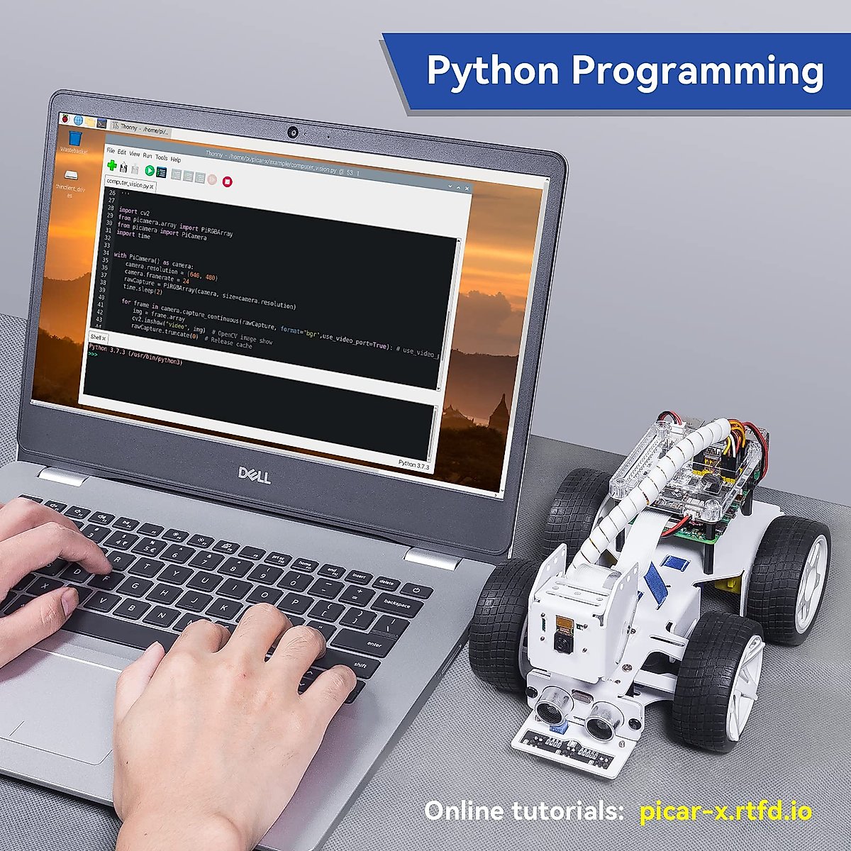 SunFounder Smart Video Robot Car Kit for Raspberry Pi, Python/Blockly (Like Scratch), Web Control, Line Tracking, for Raspberry Pi Robot Kits for Teens and Adults (Raspberry Pi NOT Included)