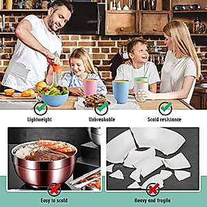 HANMFEI Wheat Straw Dinnerware Sets for 8 (32pcs), Plastic Plates and Bowls Sets, Unbreakable Dinnerware, Lightweight Plastic Plate Set, Dinner Plates, Dessert Plate, Cereal Bowls, Cups (White)