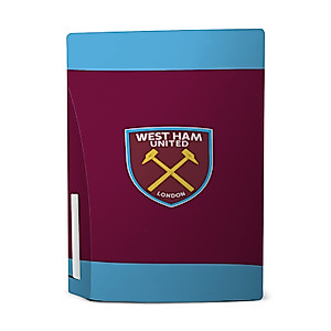 Head Case Designs Officially Licensed West Ham United FC 1895 Claret Crest Art Vinyl Faceplate Sticker Gaming Skin Decal Cover Compatible with Sony Playstation 5 PS5 Disc Edition Console