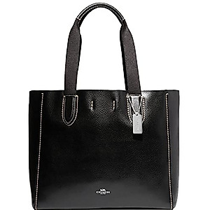 COACH DERBY TOTE IN PEBBLE LEATHER (SV/Black)
