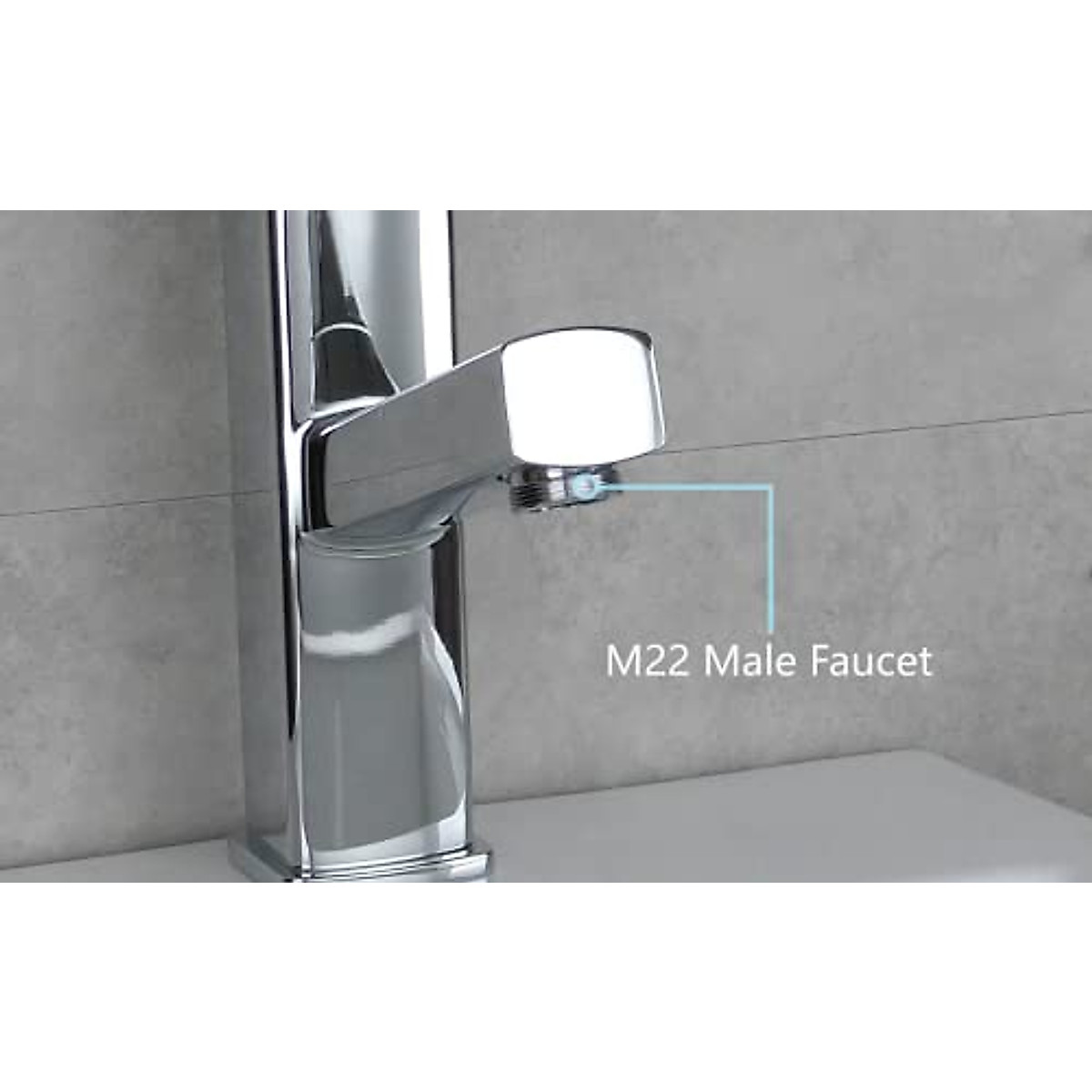 Polished Chrome Brass Sink Valve Diverter Faucet Splitter for Kitchen,Handheld Showerhead or Bathroom Sink Faucet Replacement Part Faucet to Hose Adapter Splitter Part M22 X M24