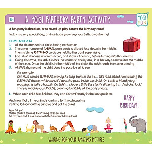 YOGi FUN Kids Yoga Cards Kit with Illustrations, Rhyming Poems, Birthday Activity and 2 DIY Dice