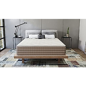 Eco Terra | Natural Latex | Luxury Hybrid Mattress | Medium Firm Mattress with Encased Coil Spring | King
