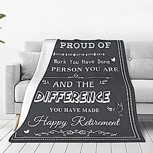 Retirement Gifts for Men 2022 - Soft Flannel Throw Blankets Best Retirement Gifts Ideas for Men Coworkers Friends Teachers Dad Grandpa Happy Retirement Gifts 50x60 Inches