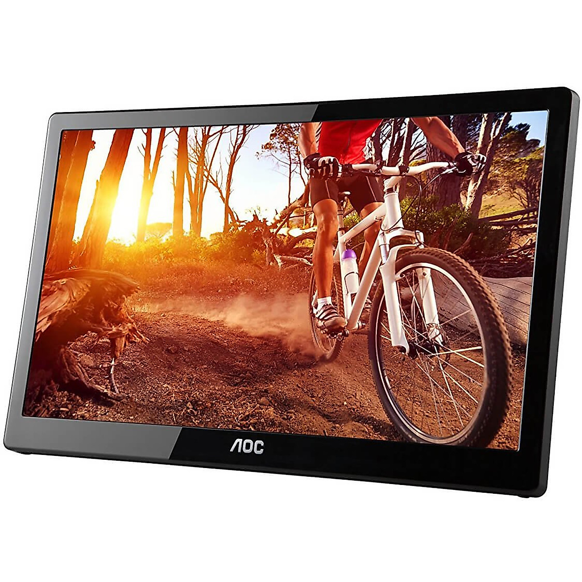 AOC e1659Fwu 16-Inch Ultra Slim 1366x768 Res 200 cd/m2 Brightness USB 3.0-Powered Portable LED Monitor (Renewed)