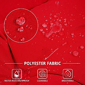 Outdoor Swing Cushions, 3 Seat Porch Swing Cushion Replacement with Backrest, Swing Cushions for Outdoor Furniture, for Patio,Backyard,Porch Garden Bench Cushion(Red 55 * 40 in)