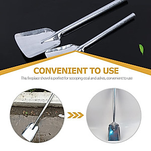 NUOBESTY Fireplace Ash Shovel 16 Inch Handle Coal Ash Shovel Cleaning Coal Shovel Hand Tools Gardening Shovel