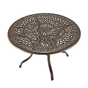 Homestyles 6659-328 5 Piece Outdoor Dining Set, 48" Table, Taupe