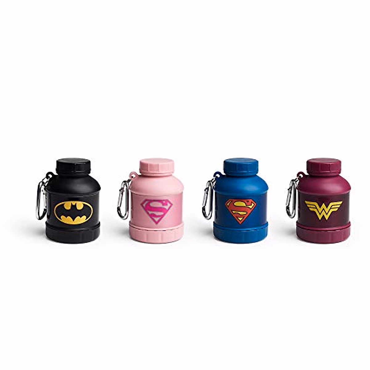 Smartshake Justice League Whey2Go Batman Protein Powder Storage Container 50g – BPA Free Shaker Bottle Funnel for Whey Protein Powder + Protein Shakes 110ml, DC Comics Batman Gifts for Men