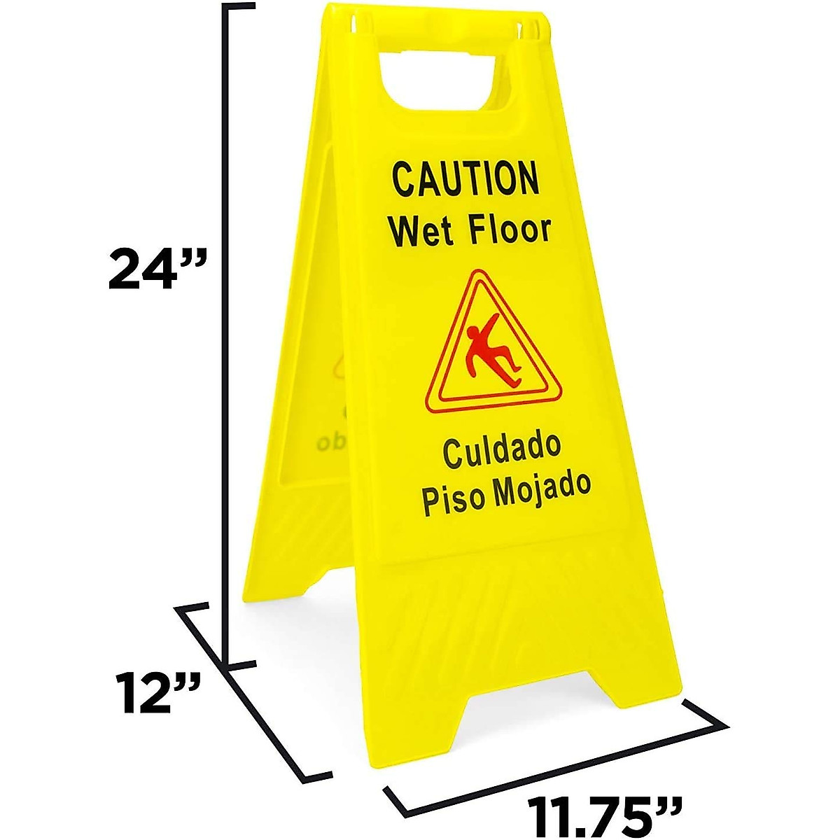 Simpli-Magic Wet Floor Caution Signs, Premium, Yellow, 3 Pack