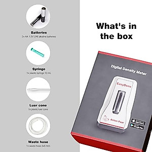 EasyDens by Anton Paar - Smart Hydrometer - Digital Density Meter – Extract Content, Sugar Content and Alcohol Content - Plato, Specific Gravity (SG), BABO, Baumé, Brix, g/L, KMW, Oechsle, ABV, Proof