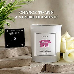Mama Bear Surprise Candle with Diamond Inside | Foreverwick Candles | Scented Soy Candles Gifts for Women Anniversary Candle Wax | Mom Candles All-Natural Organic Soy Candle 14oz | 70h