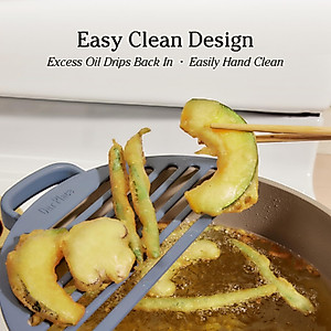 Our Place Fry Deck - Nonstick Ceramic Coated Frying Accessory for Always Pan & Perfect Pot | Lightweight, Heat-Resistant | Includes Cooking Chopsticks | Enhances Frying Experience | Char