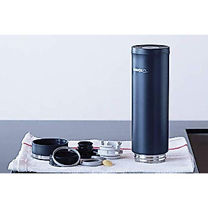 Zojirushi SM-JF48-AD Water Bottle, Stainless Steel Mug, Direct Drinking, Lightweight, Cold and Heat Retention, 16.2 fl oz (480 ml), Navy