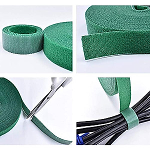 KINGLAKE GARDEN Garden Hook and Loop Tapes,1/2'' Fastening Tape Cable Ties Garden Vines Ties,Soft Plant Twist Tie for Plant Gardening, Home, Office(Total,65.6 Feet)