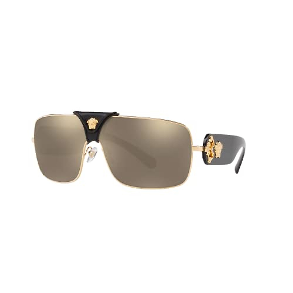 Versace VE 2207Q 1002/5 Gold Metal Square Sunglasses Gold Mirror Lens