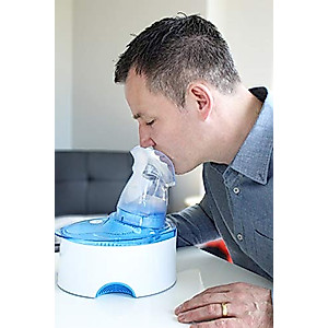 Crane EE-5202 Inhaler & Warm Mist Humidifier, 0.5 Gallon, Blue & White