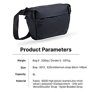 ULANZI Versatile Camera Shoulder Bag Photography Travel Messenger Bag Accessories Portable Travel Stylish Crossbody DSLR Sling Bag Compatible with Sony Canon etc